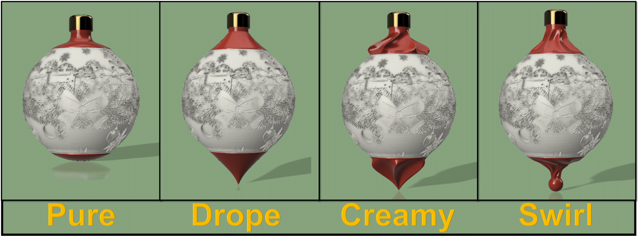 Christmas Ball Lithophane • 3D Print Christmas Ornament • ItsLitho