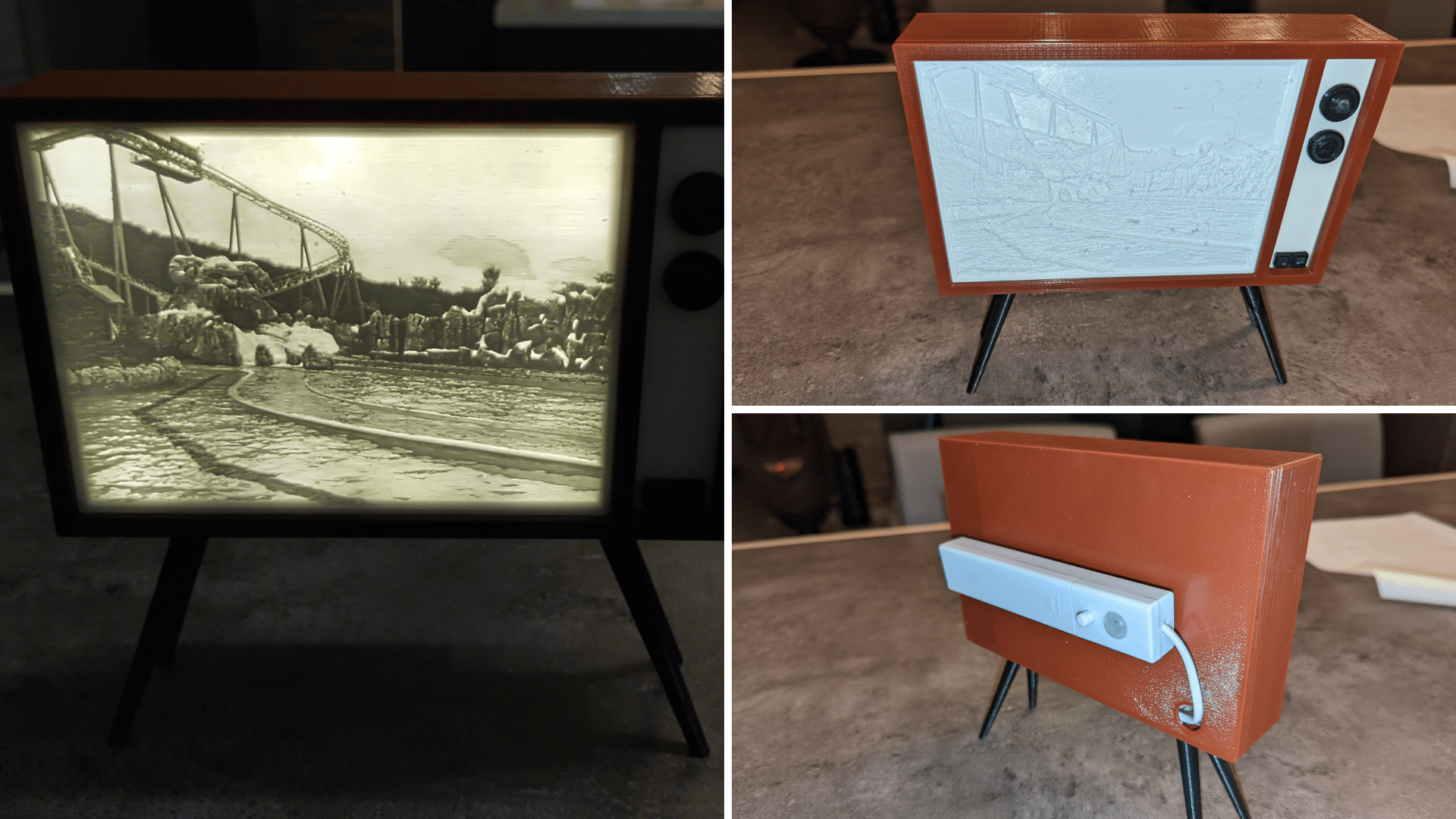 Oldschool 70s TV Lithophane Box • ItsLitho